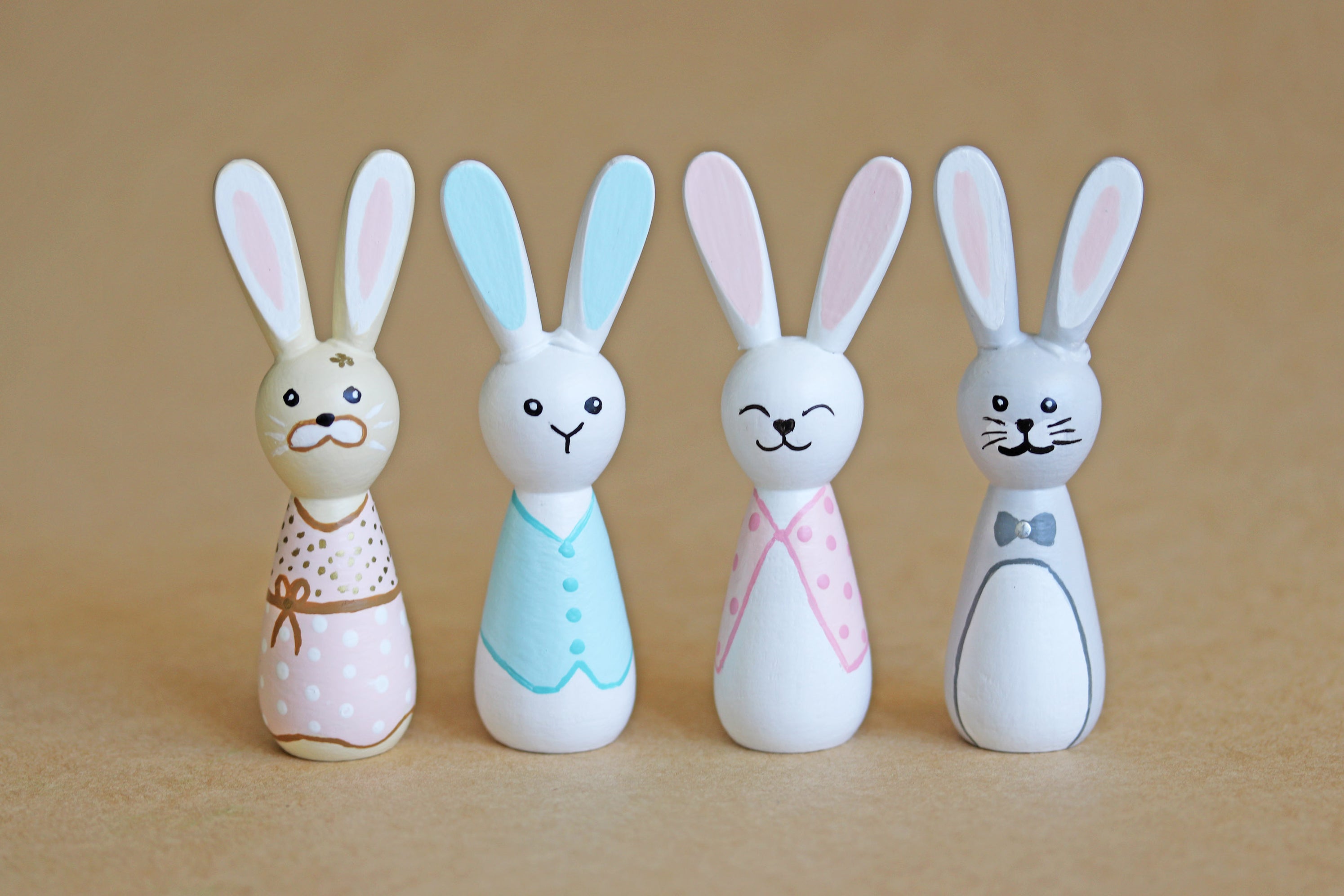 Wooden Bunny Set - The Hidden Treehouse